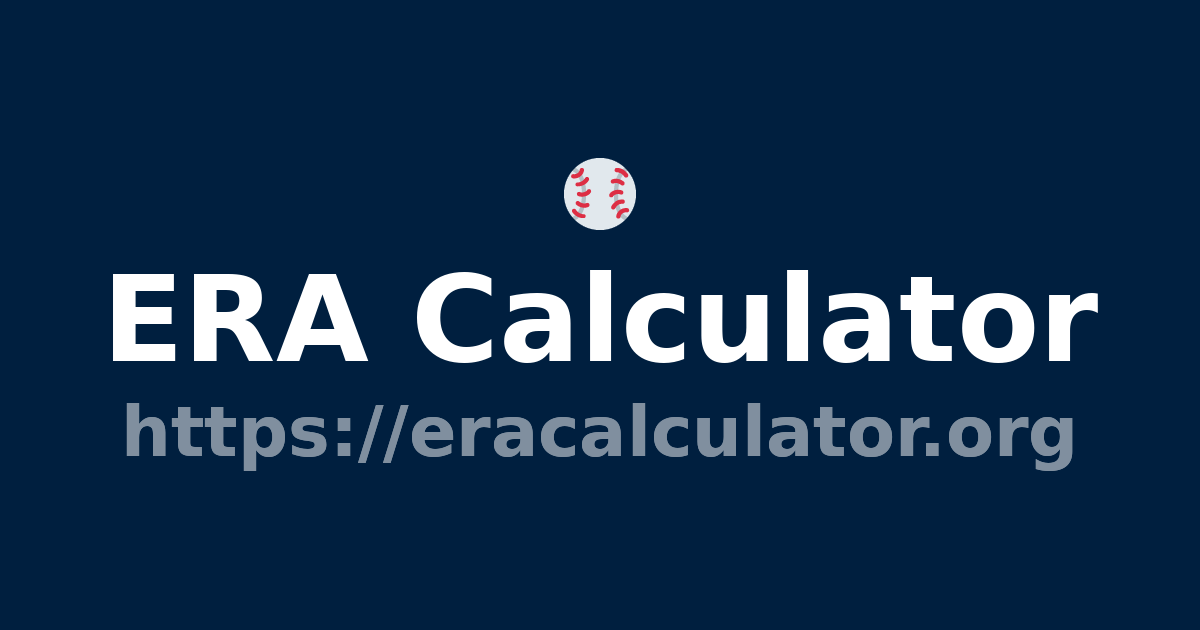 ERA Calculator (Earned Run Average)